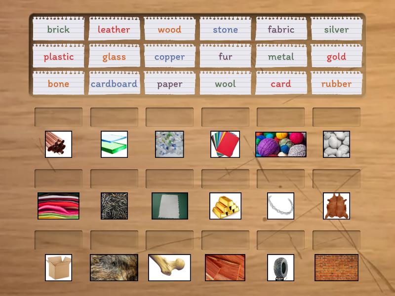 Materials - Une las parejas