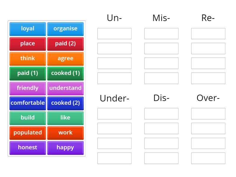 Choosing the correct prefix - Group sort