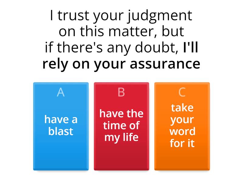 Mix of idioms - Quiz