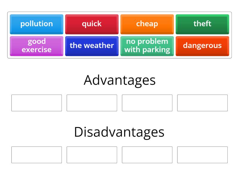 Cycling( advantages abd disadvantages) - Ordenar por grupo Cycling( advantages abd disadvantages) - Ordenar por grupo