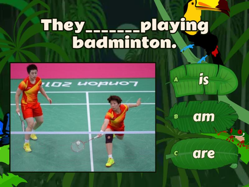 S2_Present continuous (is,am,are + Ving) - affirmative and negative - Quiz