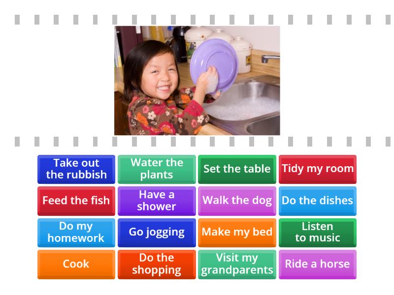 Housework vocabulary - Cada oveja con su pareja