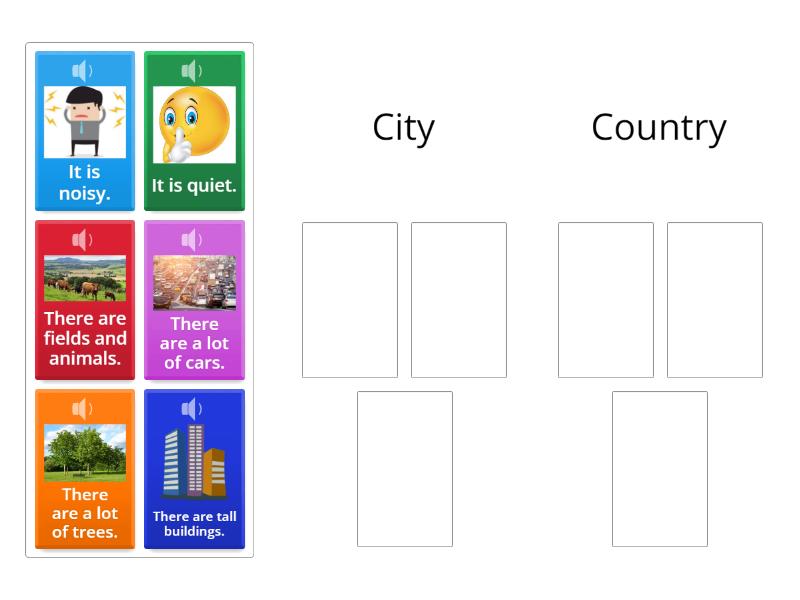 City vs Country - Group sort