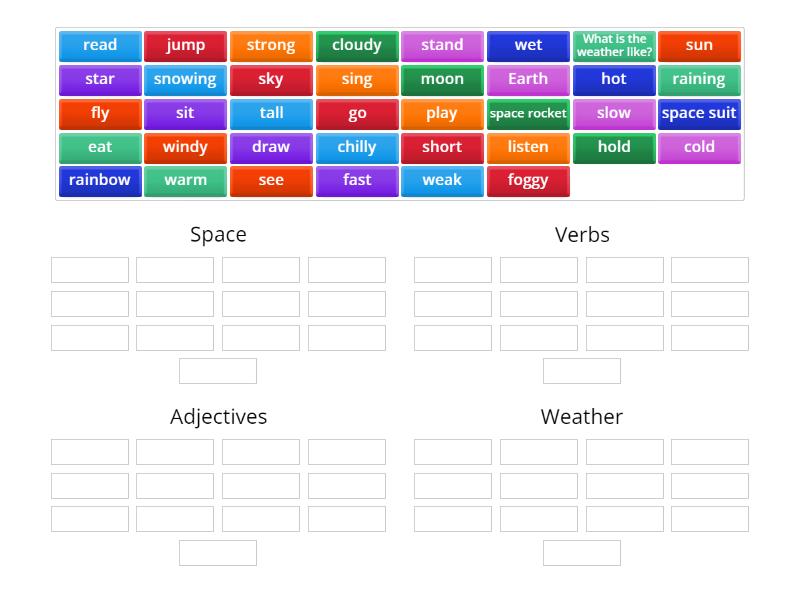 Words Review - Group sort