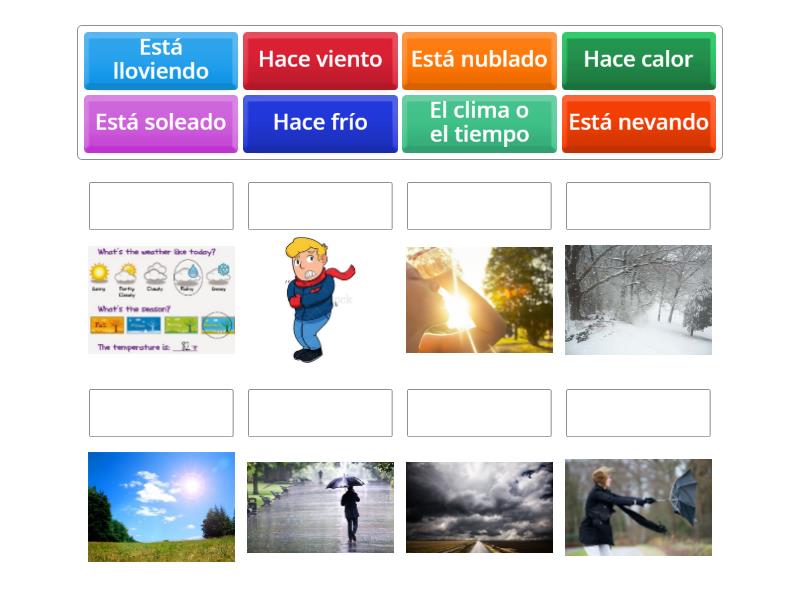 El tiempo/ The Weather - Match up