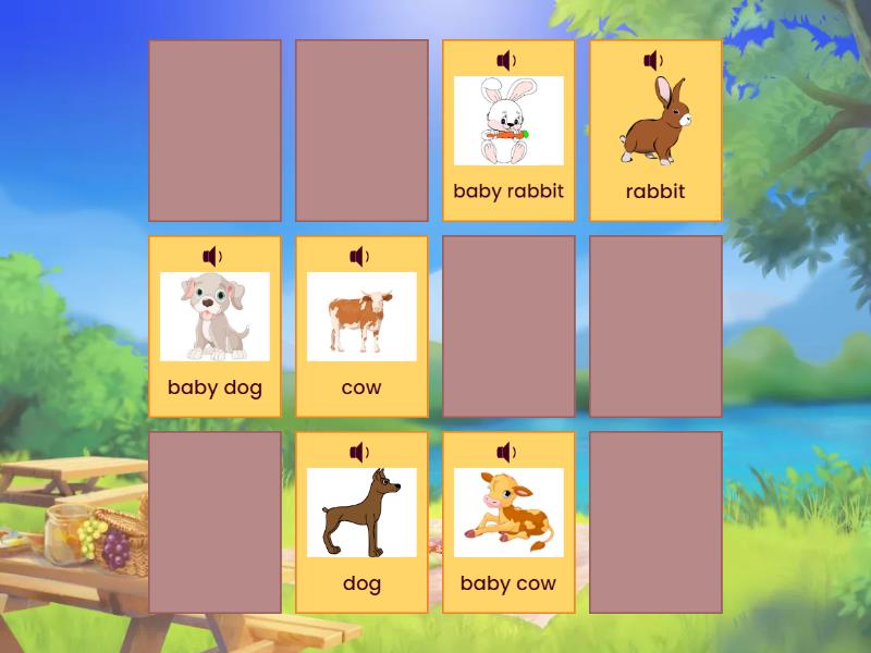 Baby Farm Animals KG - Matching pairs
