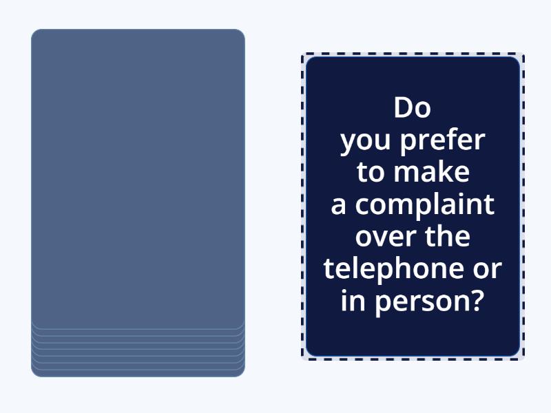 Complaints - Speaking cards