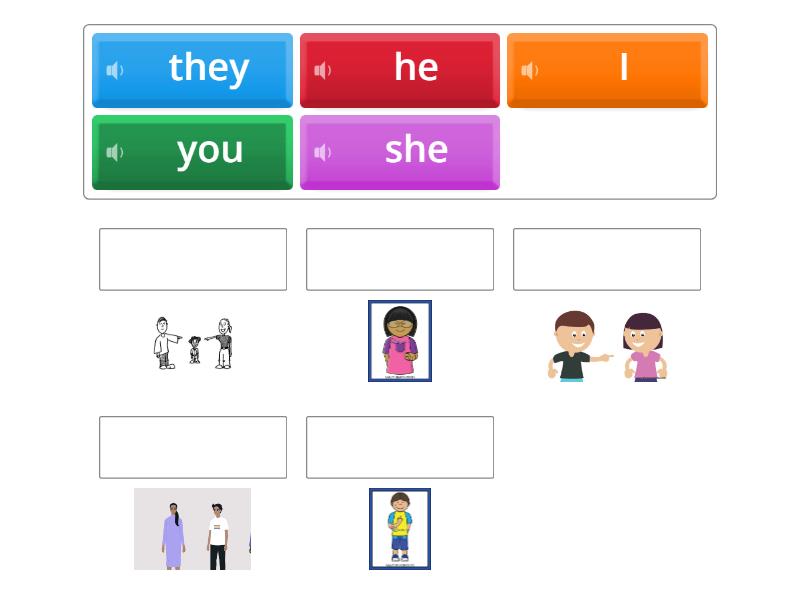 Kid's Box 3 Unit 1 Subject Pronouns - Match up