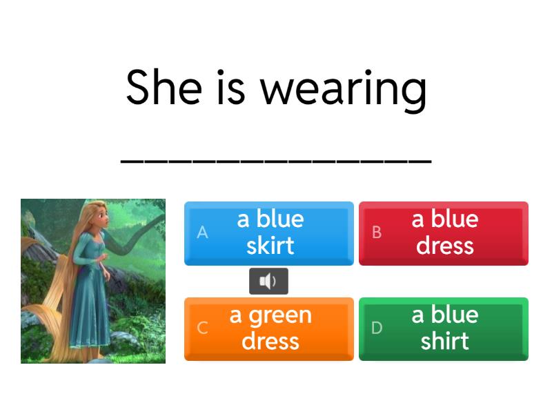 I am wearing, Elije la respuesta correcta de la ropa que ves puesta a ...