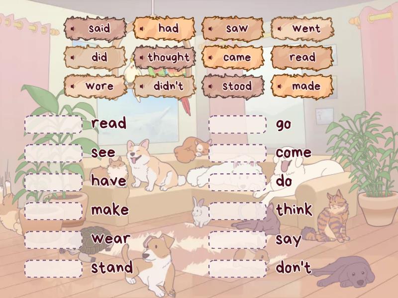 Irregular verbs past tense AS3 Unit7 - Match up