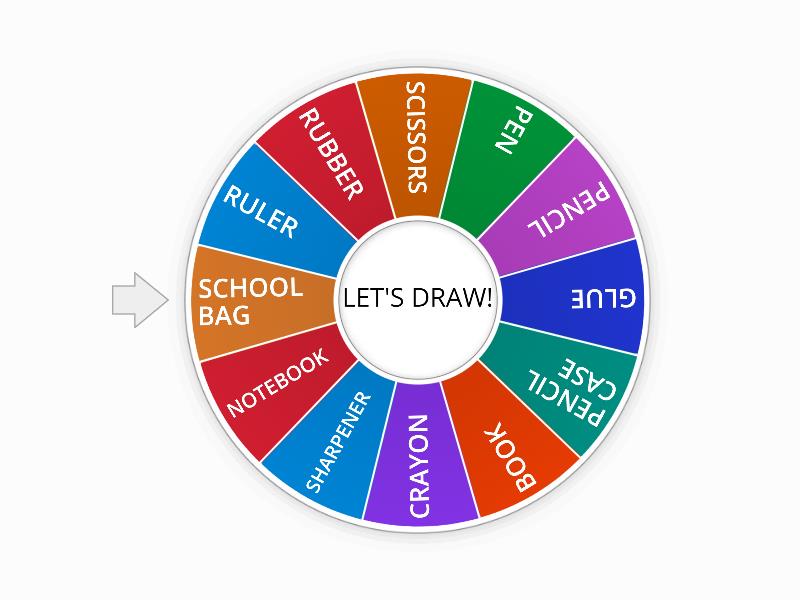 School Objects Wheel - Spin the wheel