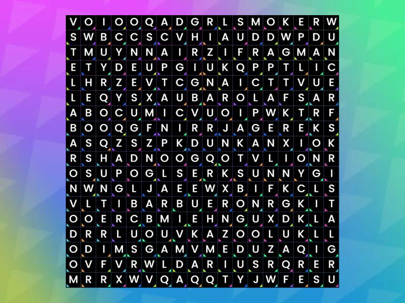 Frag Charter - Wordsearch