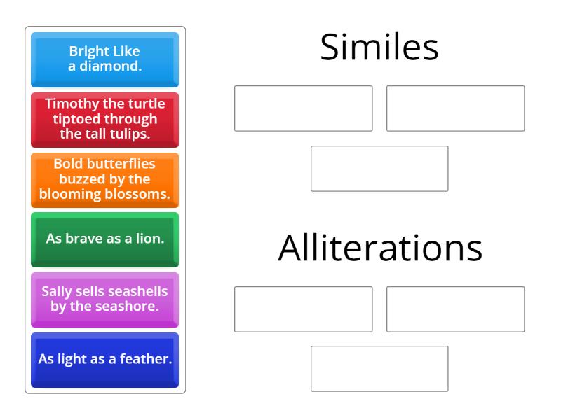 Fun with literary devices! - Group sort
