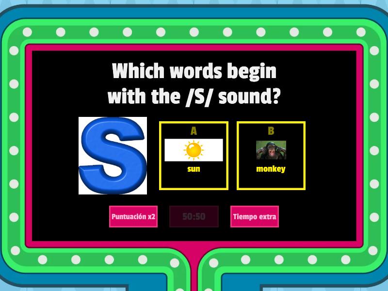 Phonics Letter S Game - Gameshow quiz