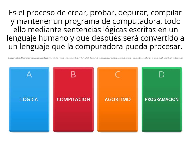 FUNDAMENTOS BÁSICOS DE PROGRAMACIÓN - Test
