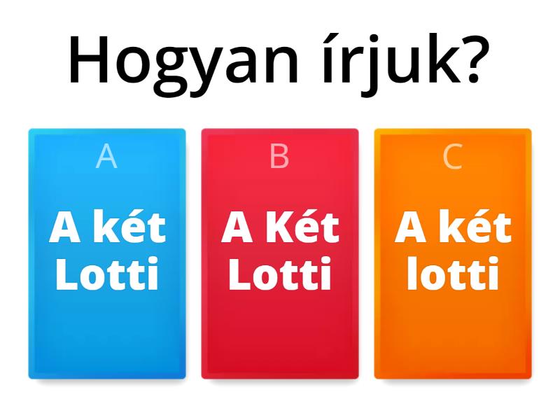 Tulajdonnevek helyesírása - Quiz