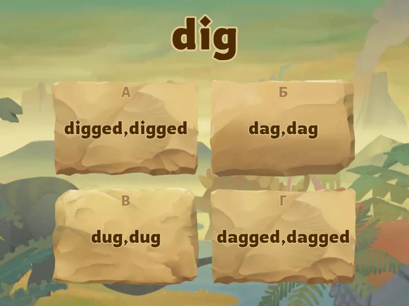Irregular verbs ( dig- fight) - Quiz