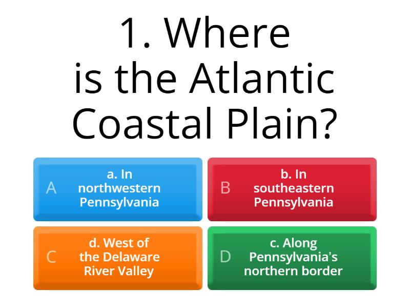 Geography of PA - Quiz