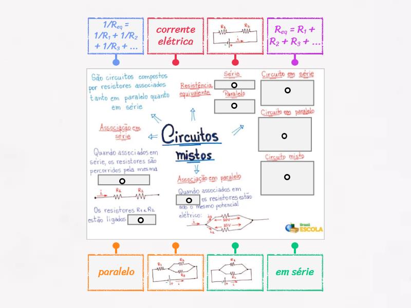 Circuitos Mistos - Labelled diagram