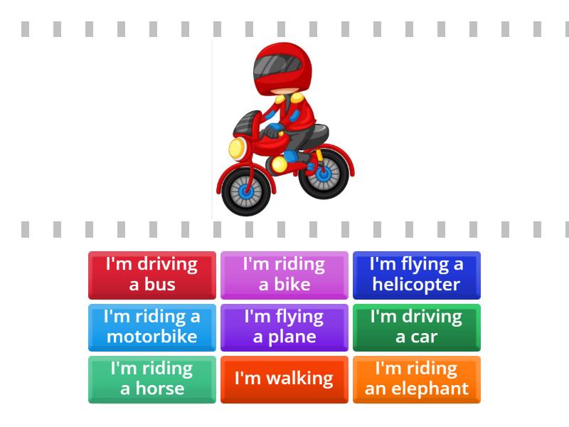 Drive Fly Ride Walk - Find the match