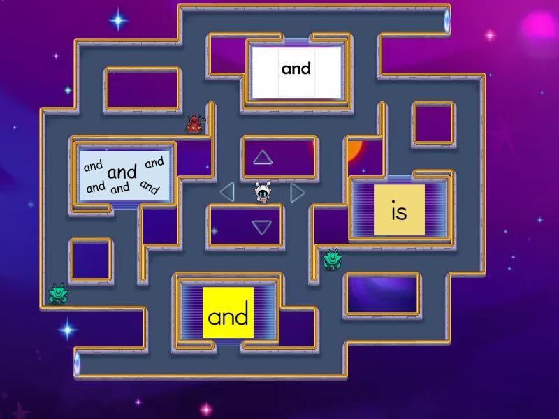 Find the sight word "and" - Maze chase