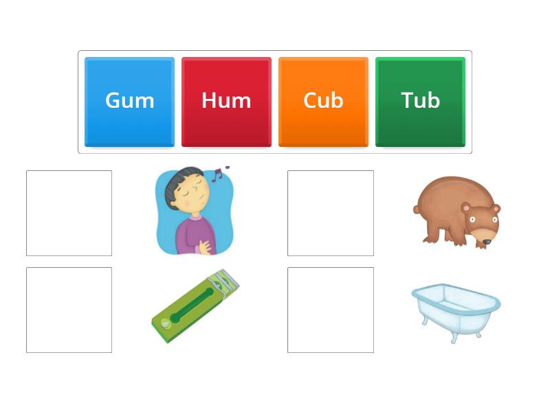 "ub" "um" sound - Une las parejas