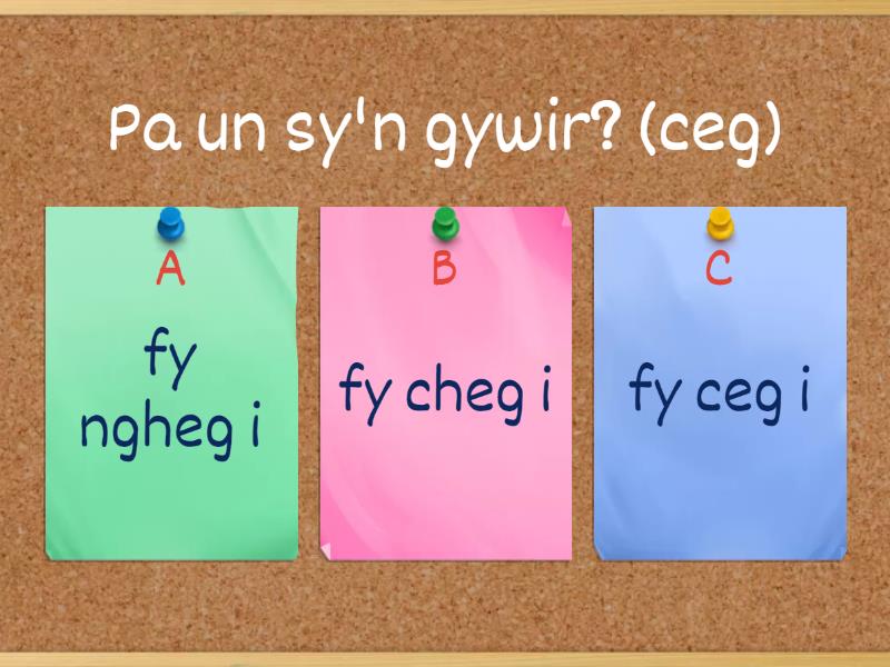 Treiglad trwynol ar ôl 'fy' - Quiz