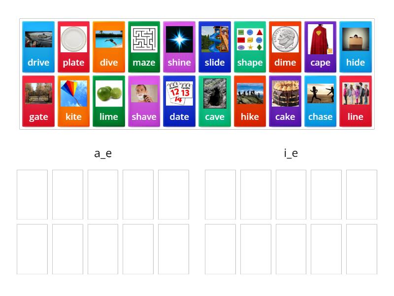 UFLI 54 55 a_e i_e sort - Group sort