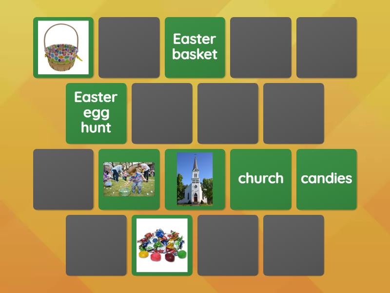 Easter Vocabulary - Matching pairs