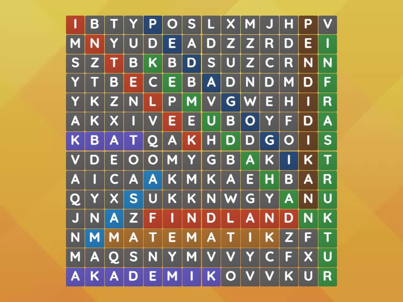 TIMSS DAN PISA - Wordsearch