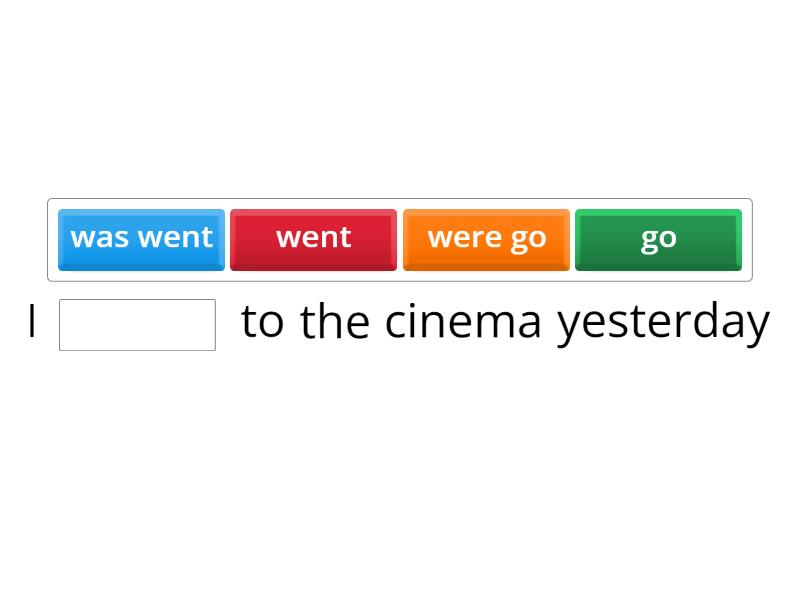 past simple game - Complete the sentence