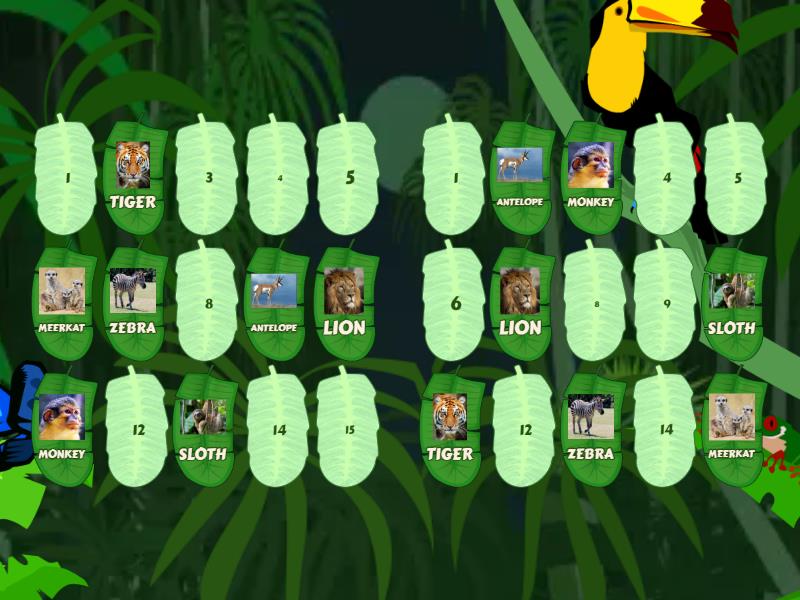 WILD ANIMALS MATCHING - Matching pairs