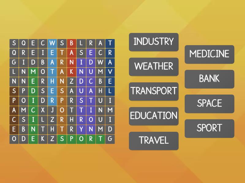 Fields of computer - Wordsearch