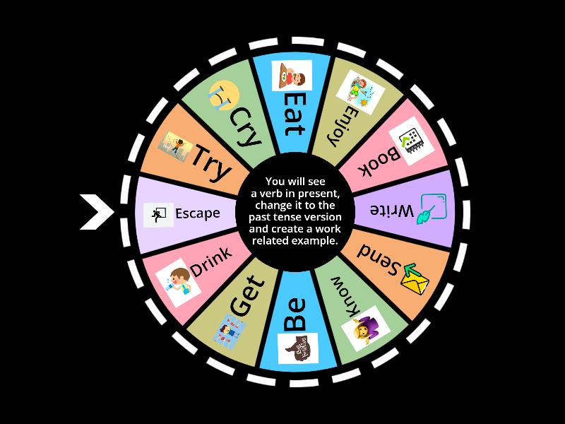 Wheel of Verbs - Simple Past - Spin the wheel