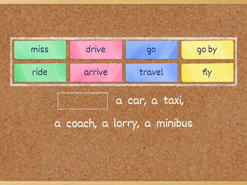 transport verbs - Complete the sentence