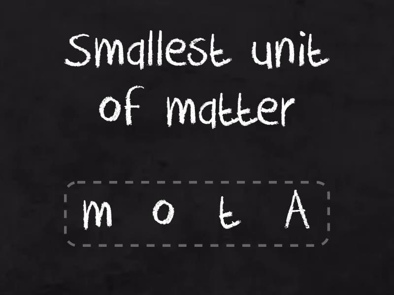 Atoms & Elements - Anagram