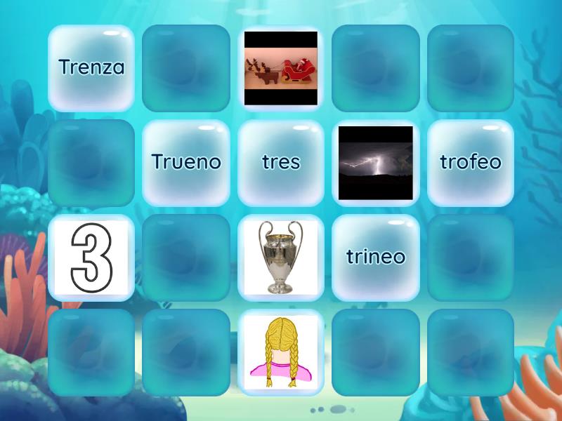 Sílaba tra, tre, tri, tro, tru - Matching pairs