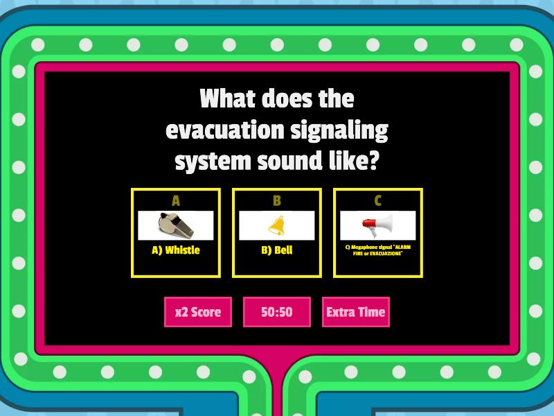Quiz: Emergency Evacuation and Safety - Gameshow quiz