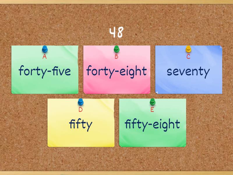 Numbers 1-100 - Quiz