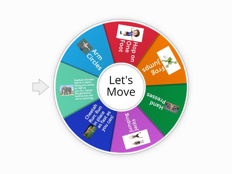 Movement Break Spinner - Spin the wheel