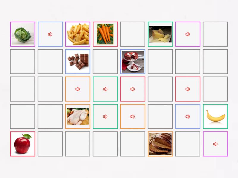 food list & image 1 - Matching pairs