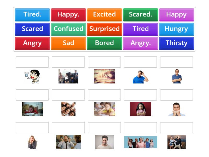 Emotions Practice: How is he/she? How are they? - Match up
