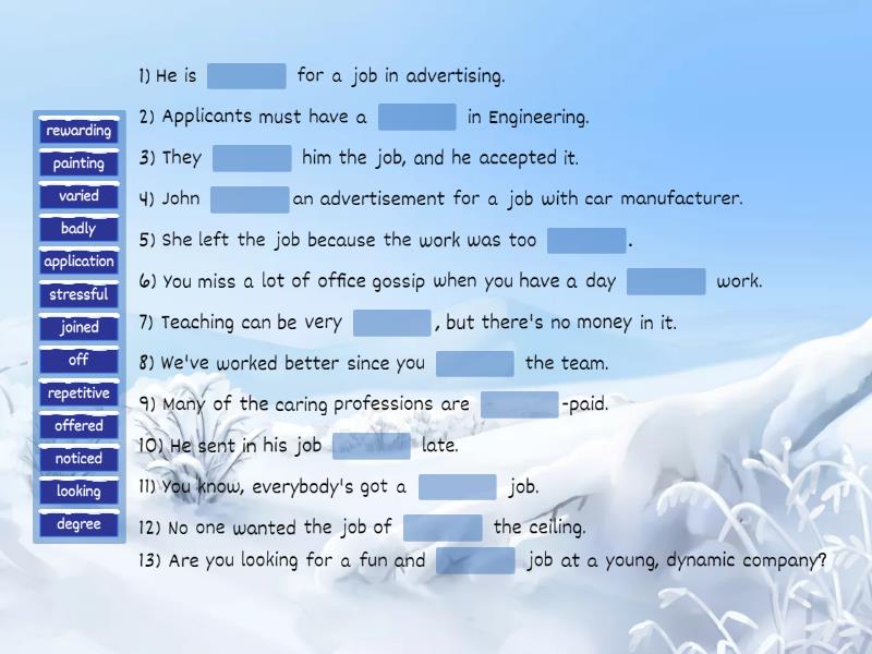 SolPreInt U5F - Vocabulary (Collocations & adjectives) - Missing word