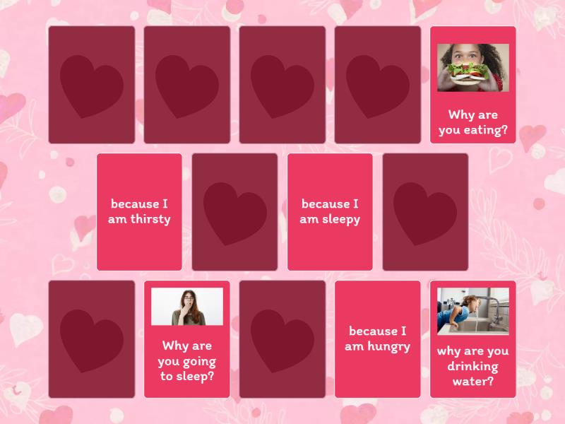 WHY-questions and answers - Matching pairs