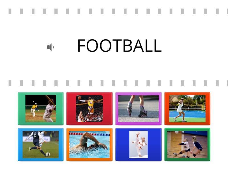 SPORTS LISTEN AND CHOOSE THE CORRECT ONE - Find the match