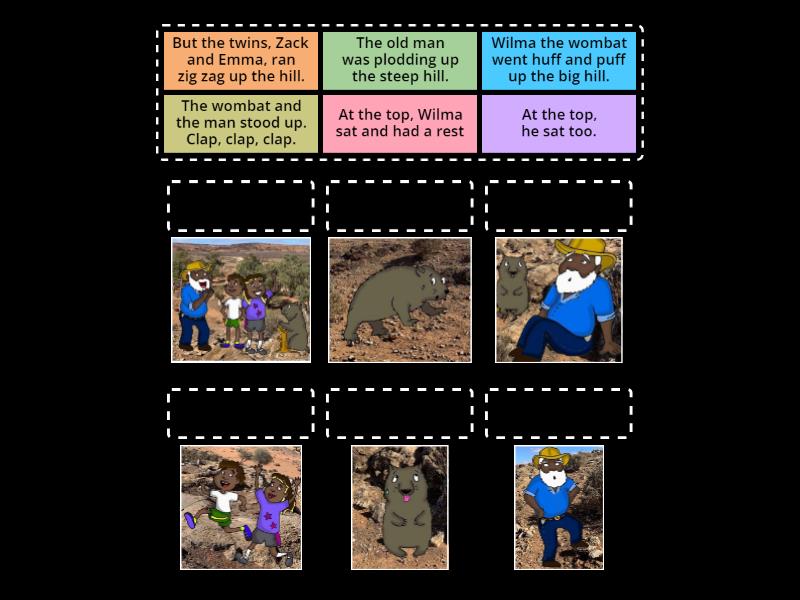 The big hill decodable - Match up