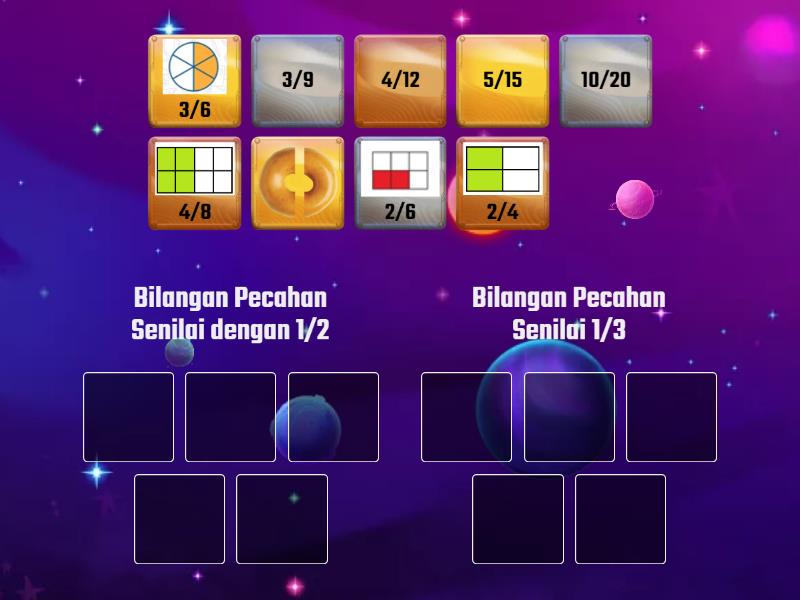 Bilangan Pecahan Senilai - Group sort