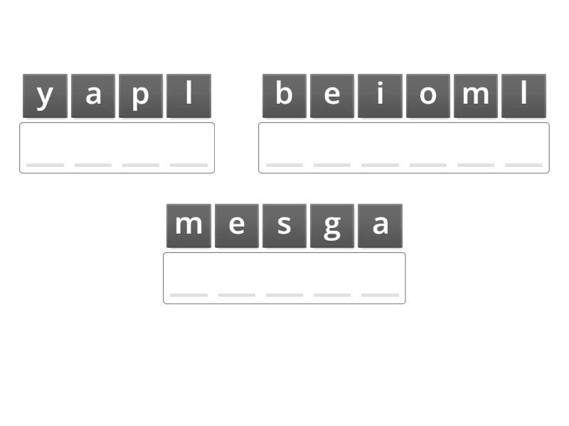 Unit 4: Sports and fitness - lesson 1 - Anagram