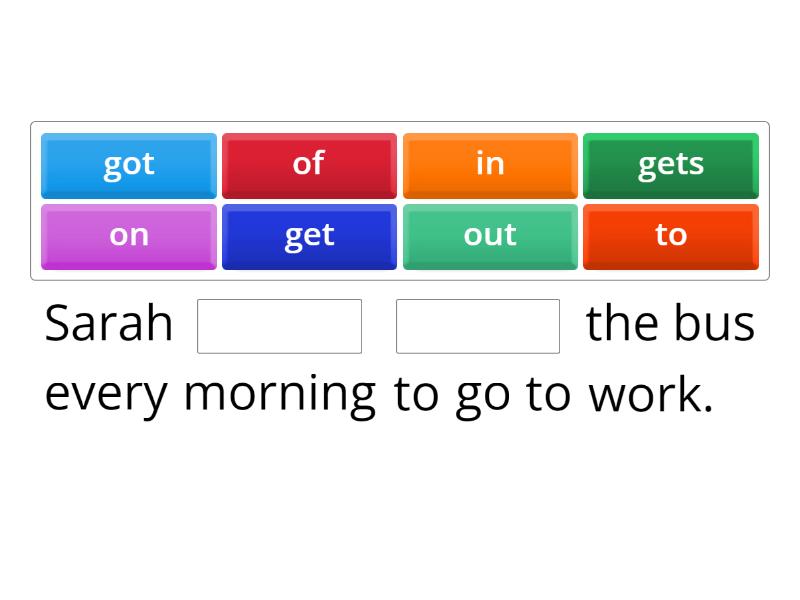 Travel and transport: phrasal verbs with get, present and past ...