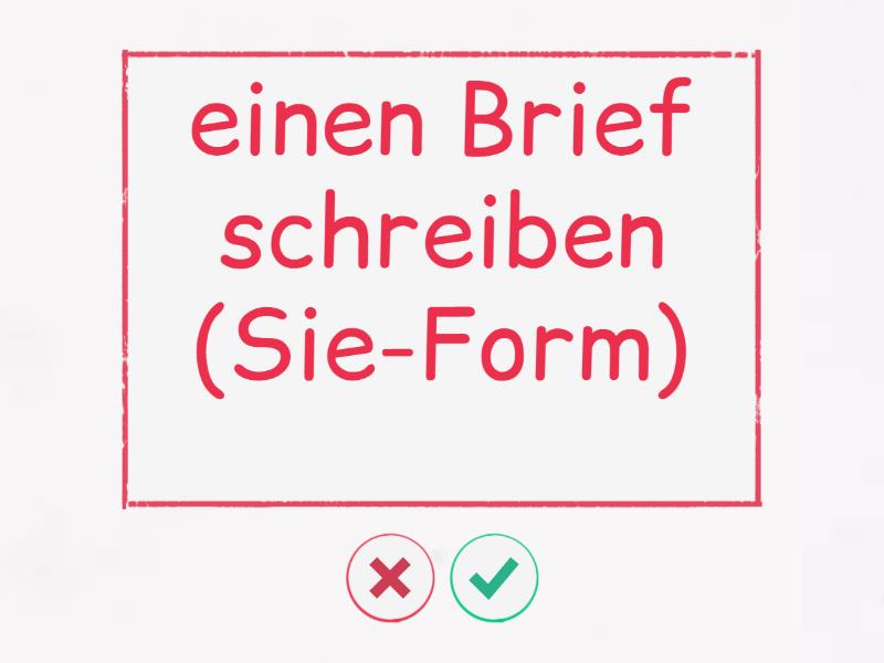 A1.2 Imperativ (formell und informell) - Flash-Karten